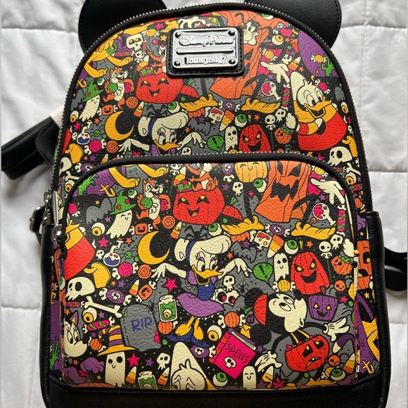 Disney | Bags | Loungefly Mickey Friends Halloween Backpack New Rare ...